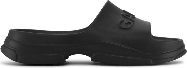 Ganni Black Rubber Slippers - ShopStyle Clogs