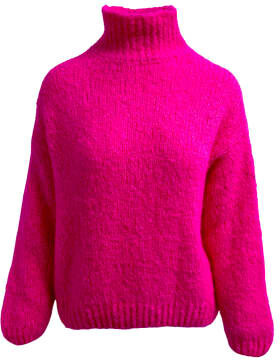 MAËLYS PARIS Neon Pink High Neck Jumper - ShopStyle Knitwear