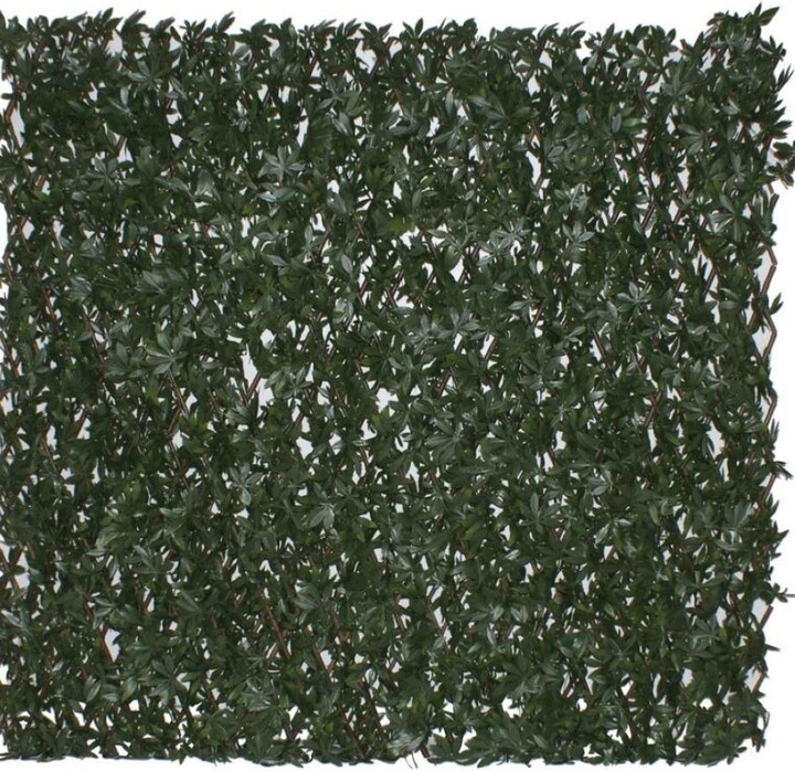 Primrose Artificial Green Acer Extendable Trellis Hedge Screening 2m x ...