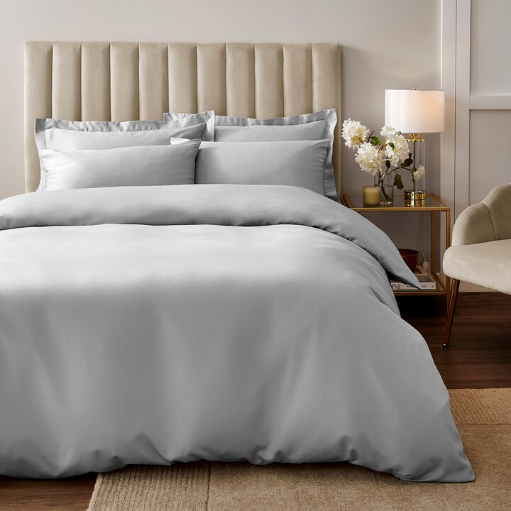 Dunelm Soft & Silky Duvet Cover and Pillowcase Set Silver - ShopStyle