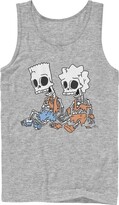Men's The Simpsons Skeleton Bart and Lisa Tank Top - Athletic Heather ...