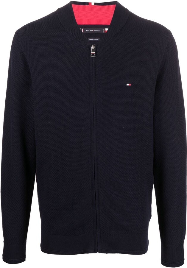 Tommy Hilfiger Logo-Embroidered Organic Cotton Cardigan - ShopStyle