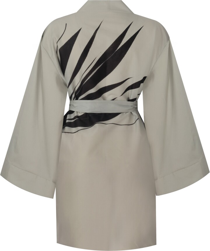 Geomi - Floral Kimono In Ecru - ShopStyle Jackets