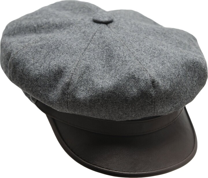 Sterkowski Motorcycle 8 Quarters Brando Style Cap UK 7 1/4 Gray ...