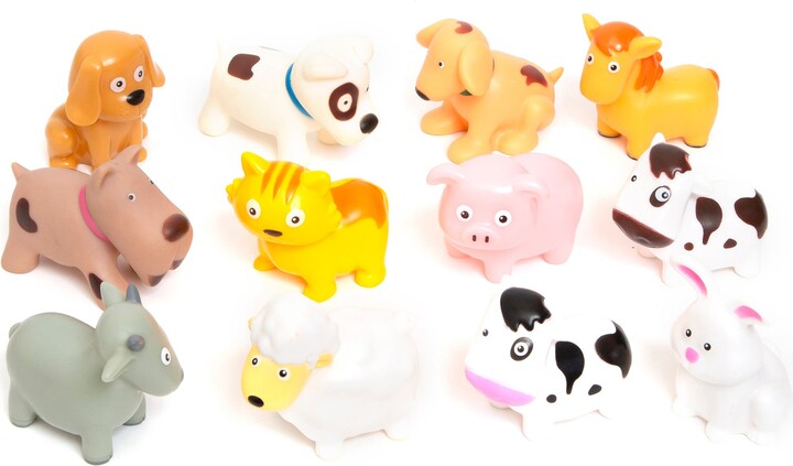Boley Bath Toy Bucket Farm Animals 12Pc Playset Ages 3+ - ShopStyle