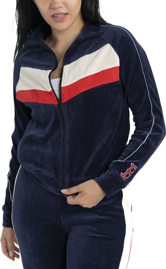 Women's Lusso Navy Boston Red Sox Nixie Raglan Full-Zip Jacket - ShopStyle