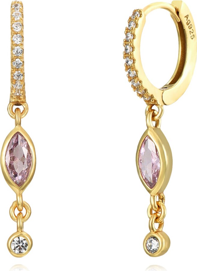 Mel & Alecrim - Pink Larme Hoops - ShopStyle Earrings