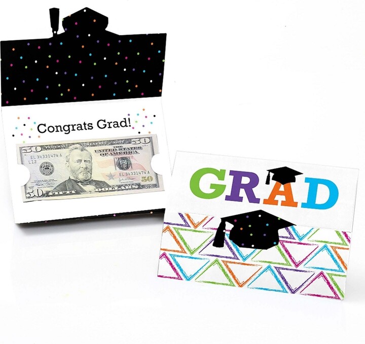 Big Dot of Happiness Hats Off Grad - Graduation Party Money and Gift ...