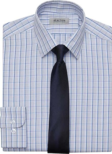 Kenneth Cole Reaction Men's Boys Dress Shirt & Tie Set Blue Check ...