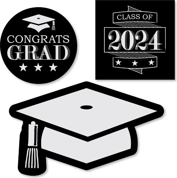 Big Dot of Happiness Graduation Cheers - DIY Shaped 2024 Graduation ...