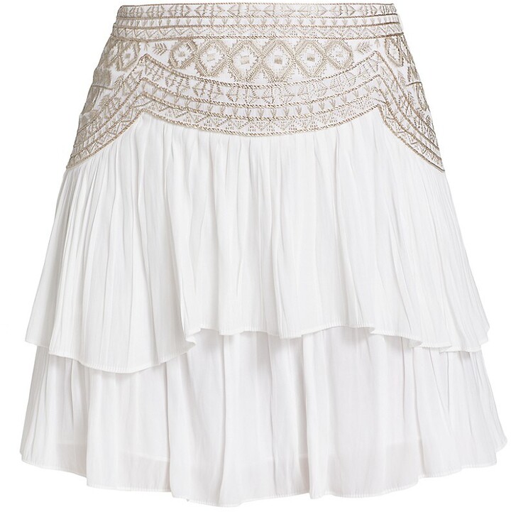 Ramy Brook Onex Tiered Miniskirt - ShopStyle