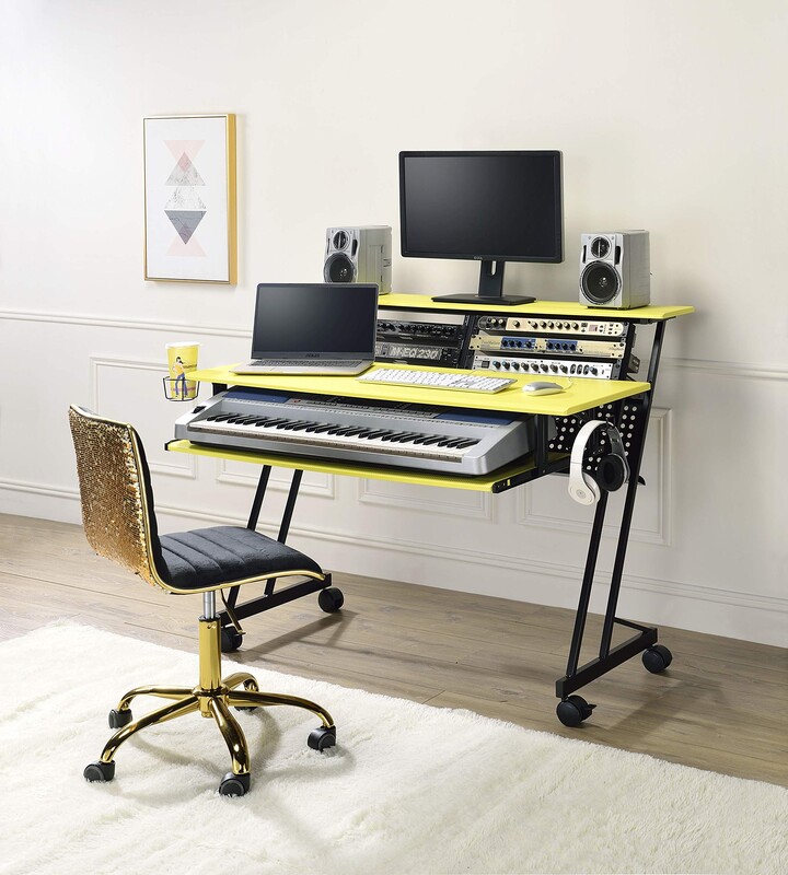 NicBex Home Office Desks Versatile Design Music Recording Studio Desk ...