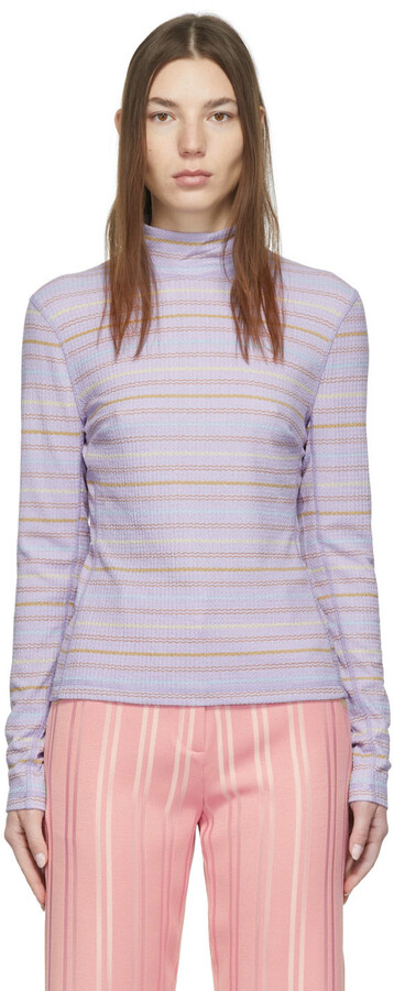 Stine Goya Purple Ari Turtleneck - ShopStyle Long Sleeve Tops