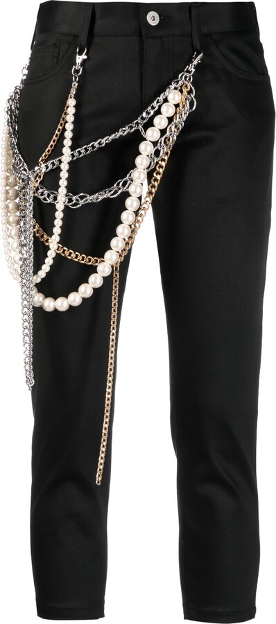 Junya Watanabe Detachable-Chains Cropped Trousers - ShopStyle