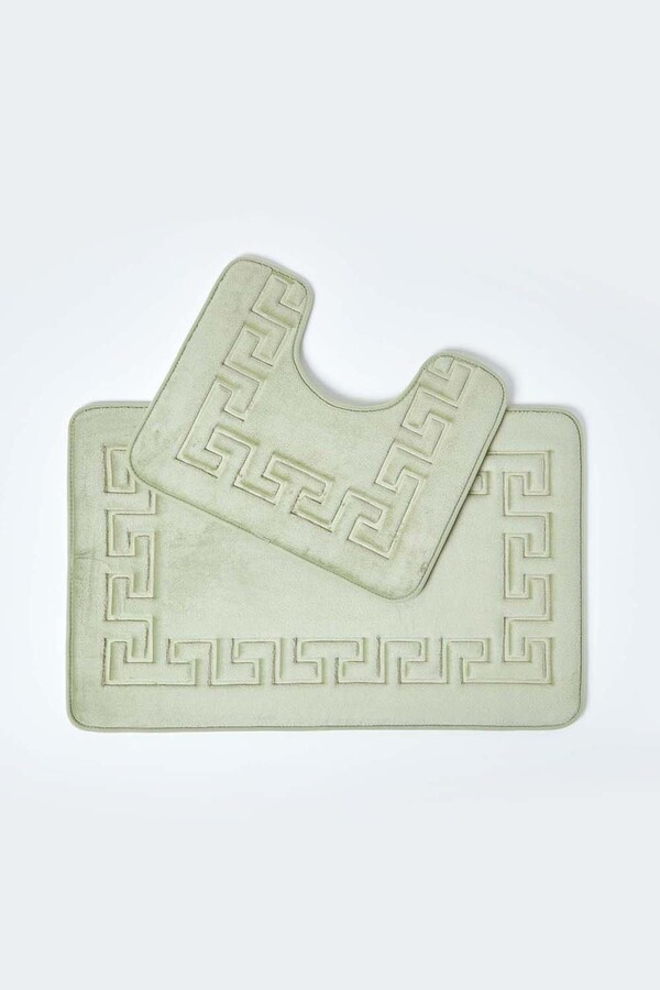 Homescapes Memory Foam Greek Key Bath Mat - ShopStyle