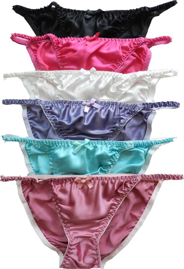 Panasilk Women's Silk String Bikini 6 Pairs in One Economic Pack (2XL ...
