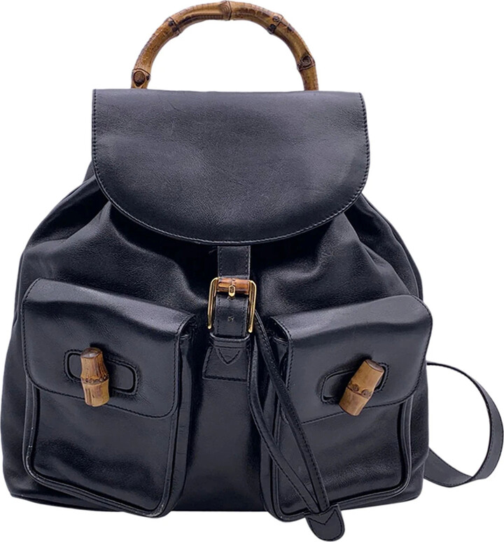Gucci Bamboo leather backpack - ShopStyle