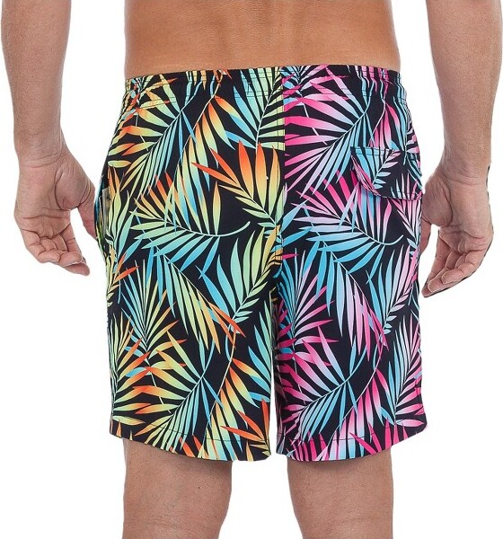 UZZI Amphibiou Gear Men' Tropical Iland Palm Cabana Swimuit | Black ...