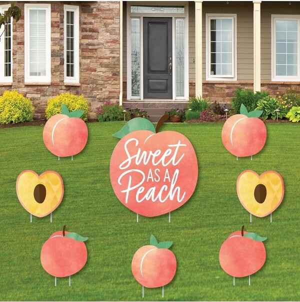 Big Dot of Happiness Sweet as a Peach - Yard Sign and Outdoor Lawn ...