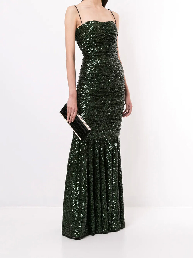Dolce & Gabbana Sequin Ruched Gown - ShopStyle Evening Dresses