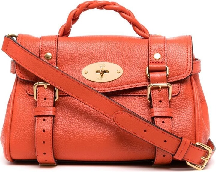 Mulberry Leather Twist-Lock Bag - ShopStyle