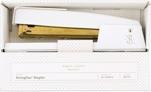 20 Sheet Capacity Stapler White/Gold - Sugar Paper Essentials ...