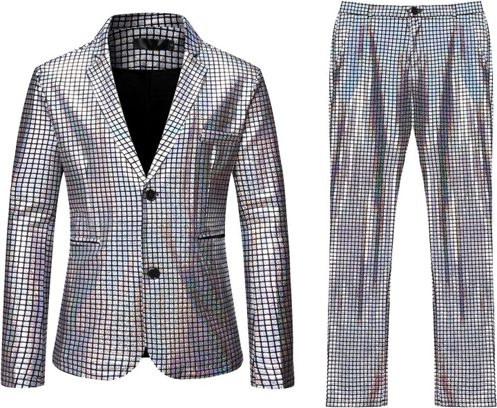 Mymyguoe Glitter Suit Man Sequins Men's Suit Carnival Costume Men's ...