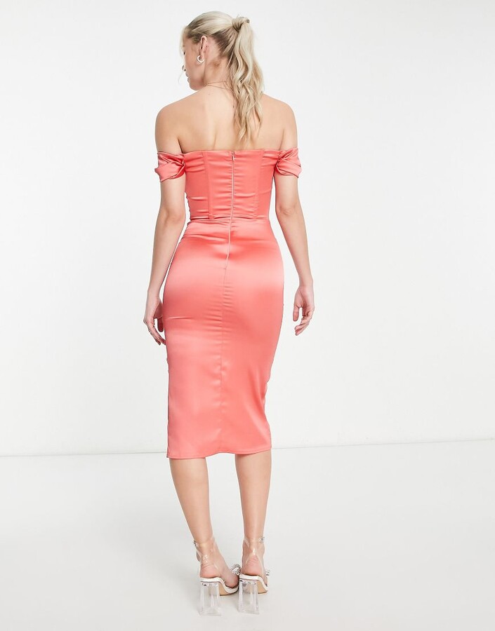 First Distraction Tall First Distraction the label Tall satin midi ...