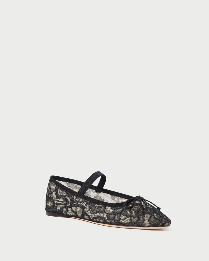 Loeffler Randall Leonie Black Lace Ballet Flat - ShopStyle
