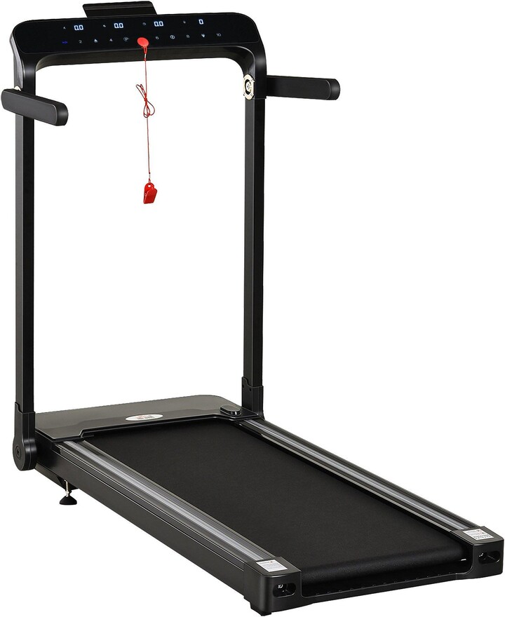 HOMCOM 1.85HP Foldable Electric Treadmill Fitness Safety Lock LED ...