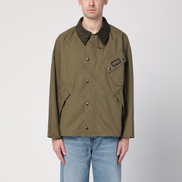 Barbour A7 Pacemaster Khaki green Waxed Jacket - ShopStyle