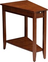 Elm Lane Farmhouse Rustic Cherry Wood Accent Table 16" x 24" with Slide ...
