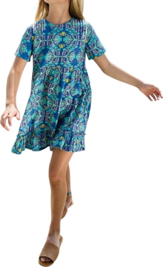 BRITON COURT May Tiered Dress In Blue Sea - ShopStyle