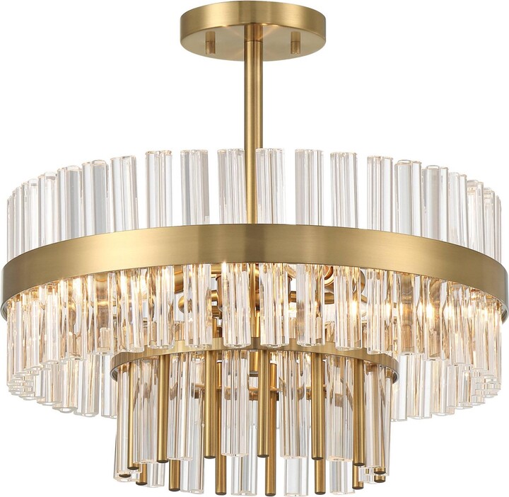 Possini Euro Design Jenna Modern Glam Ceiling Light Semi Flush-Mount ...