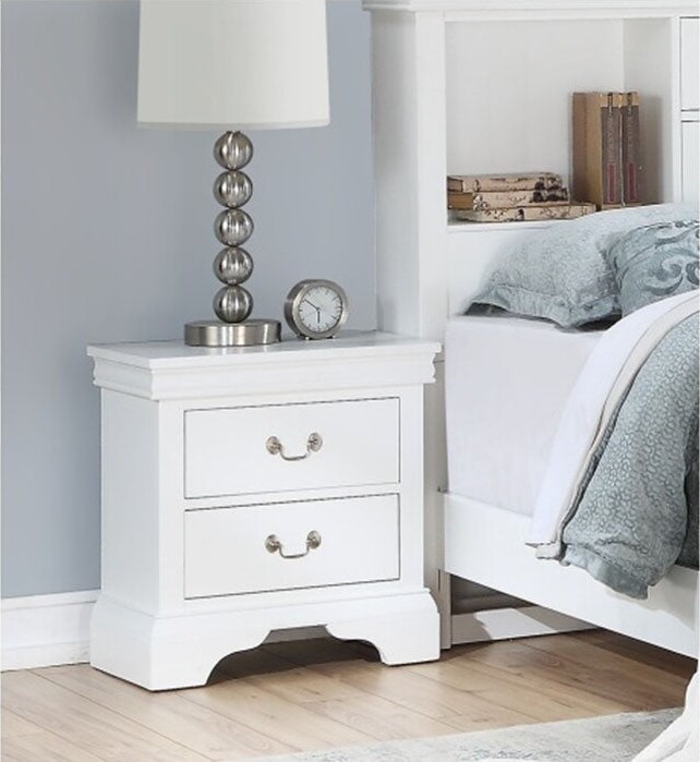 HIGHLIGHTHK White nightstand table solid wood table bed side table ...