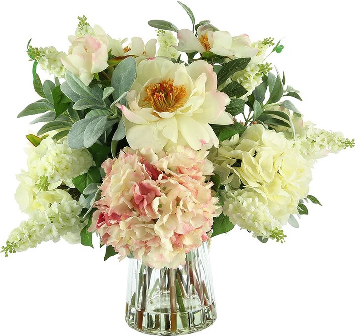 Creative Displays Cream Hydrangea, Peony & Lamb's Ear Arrangement In ...
