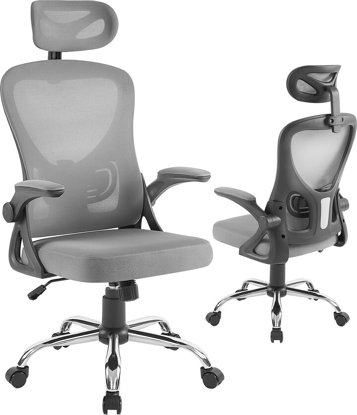 Vecelo High Back Ergonomic Office Chair with Adjustable Headrest ...