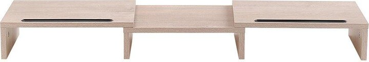 H&O Direct Dual Monitor Stand Riser- 3 Shelf Screen Stand with ...
