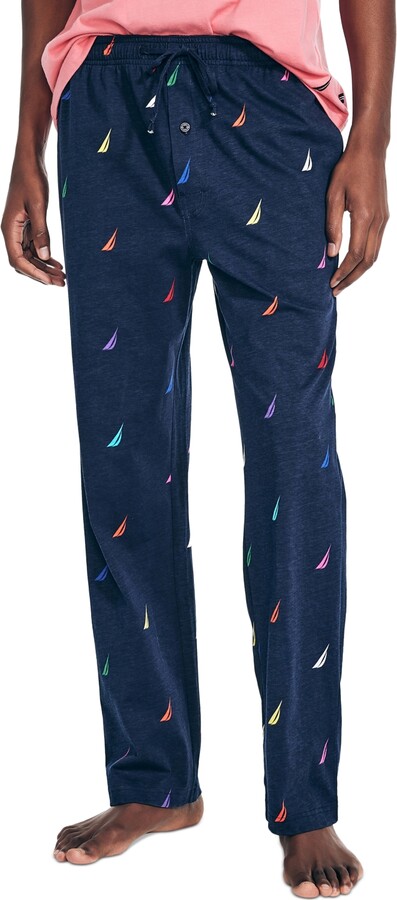 Nautica Men's Classic-Fit Pride J-Class Logo-Print Cotton Sleep Pants ...