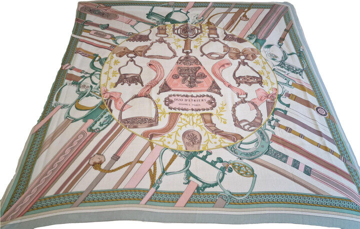 Hermes Cashmere silk handkerchief - ShopStyle Scarves & Wraps