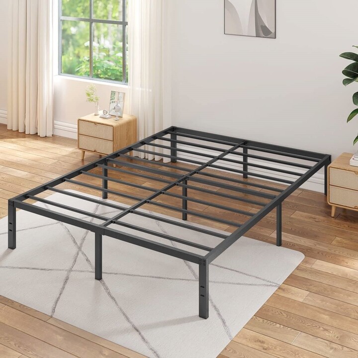 Cal King 16-inch Heavy Duty Metal Bed Frame with 3,500 lbs Weight ...