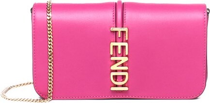 Fendi Logo Lettering Chain-Link Wallet - ShopStyle