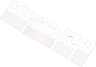 Unique Bargains Clear Self Adhesive Hang Tab Hook, 4 Types of Hole Tabs ...