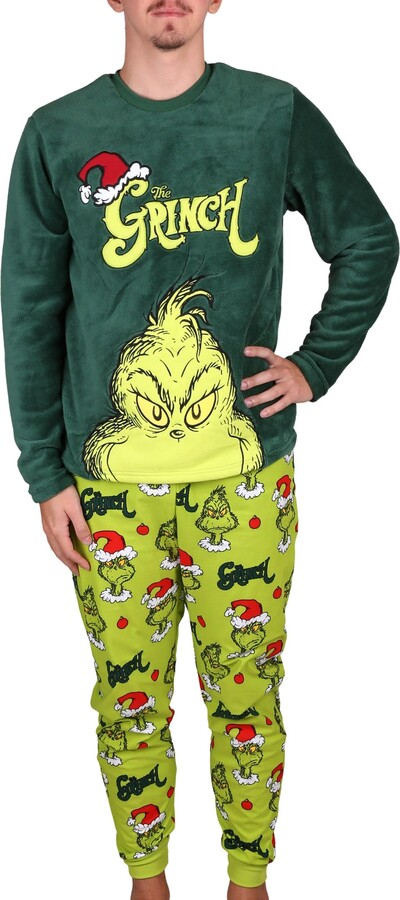 sarcia.eu The Grinch Green fleece men's pajamas - ShopStyle Pyjamas