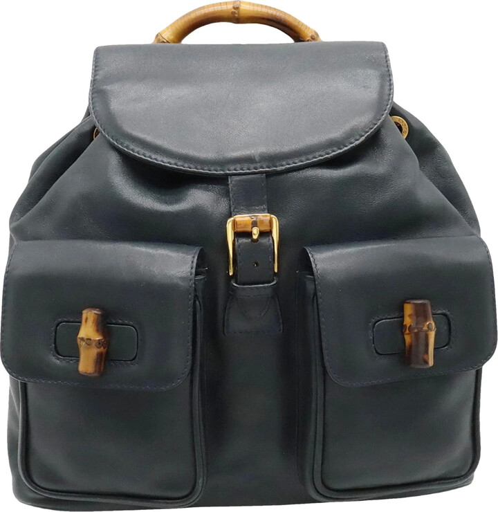 Gucci Bamboo leather backpack - ShopStyle