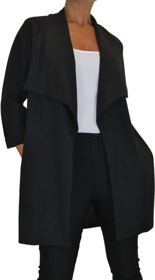 icecoolfashion Women's Lightweight Open Front Long Waterfall Jacket ...