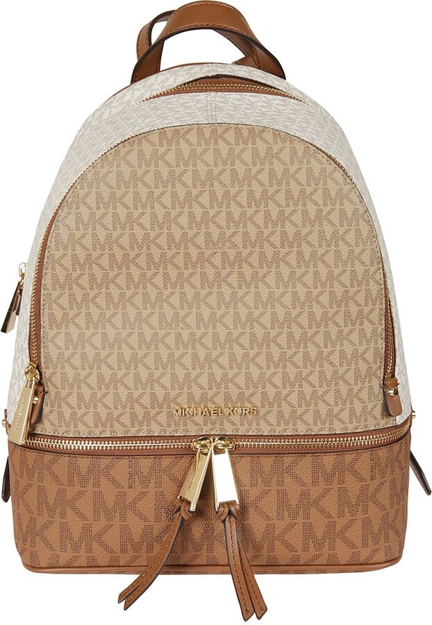 MICHAEL Michael Kors Rhea Logo Plaque Zip-Up Backpack - ShopStyle