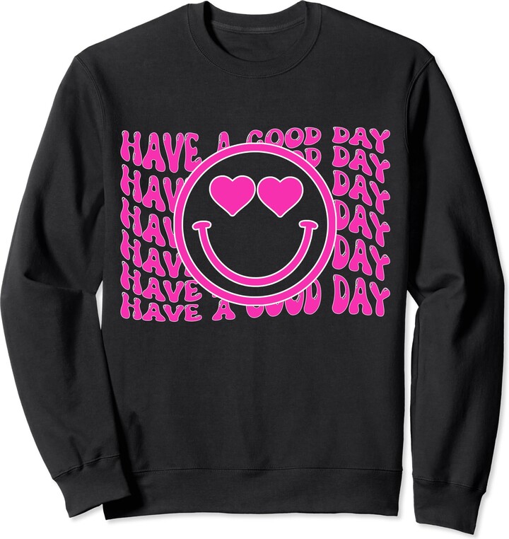 Pink Smile Face Preppy Aesthetic Trendy outfit Tee Have A Good Day Pink ...