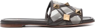Valentino Garavani Rockstud leather slides - ShopStyle