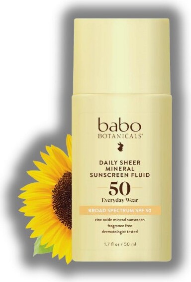 Babo Botanicals Daily Sheer Mineral Sunscreen Fluid SPF 50 | liquid ...